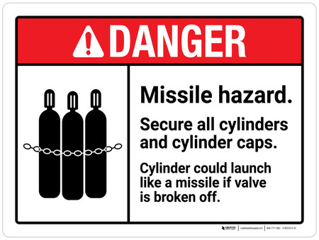 Danger: Missile Hazard Secure All Cylinders And Cylinder Caps Cylinder ...