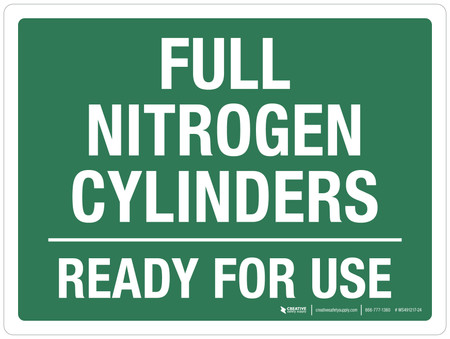 Full Nitrogen Cylinders Ready For Use Landscape - Wall Sign | Creative ...