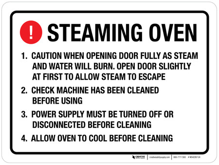 Steaming Oven Landscape - Wall Sign | Creative Safety Supply