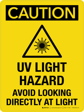 Caution: UV Light Hazard Avoid Looking Directly At Light Portrait ...