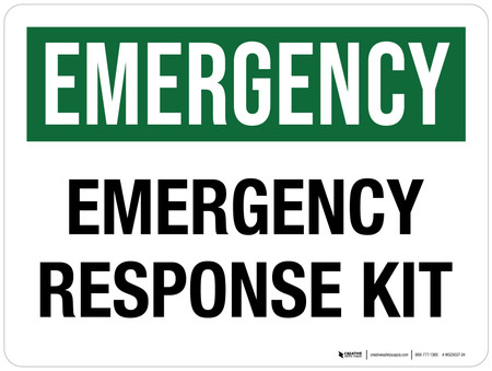 Emergency: Emergency Response Kit Landscape - Wall Sign