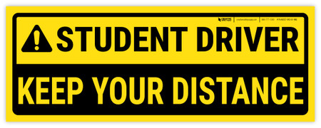 Student Driver (Keep Your Distance) - Waterproof Car Magnet Bumper Decal