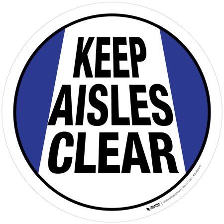 Keep Aisles Clear - Floor Sign