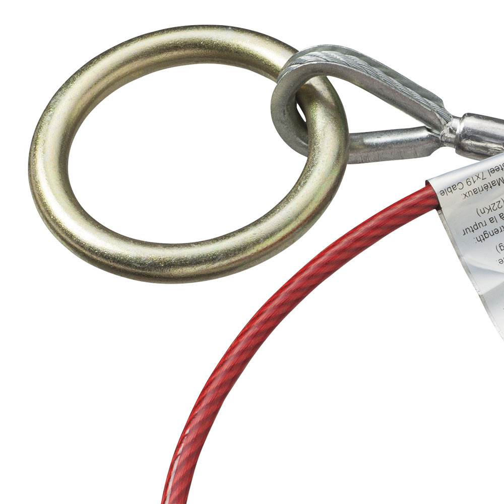 Peakworks AS-21210-6 Cable Anchor Sling - Snap Hook & O-Ring - 6' (1.8 ...