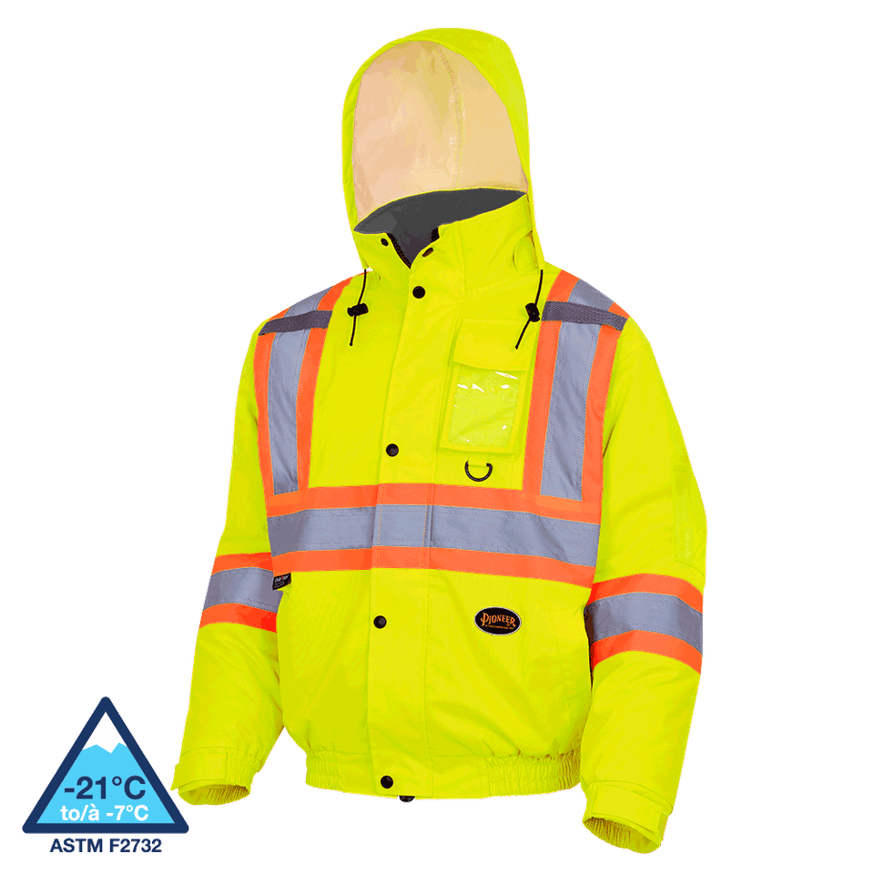 5017 Hi-Viz Quilted Freezer Jacket | Safetywear.ca