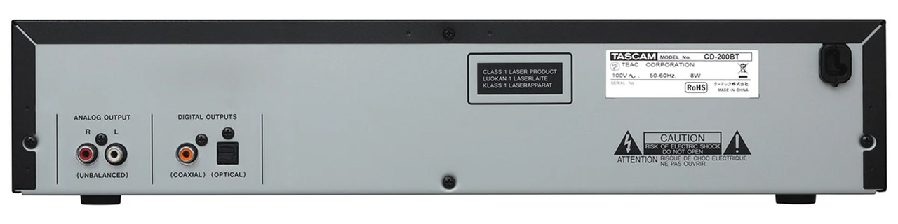 Tascam CD-200BT 2U Rackmount CD Player With Bluetooth Receiver - Ted ...
