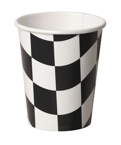 Black & White Checkered Cups 9oz - Party Time, Inc.