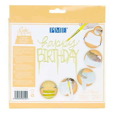 Birthday Modern Cake Topper Plastic Cutter - Party Time, Inc.