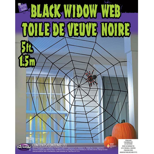Black Widow Rope Spider Web - Party Time, Inc.