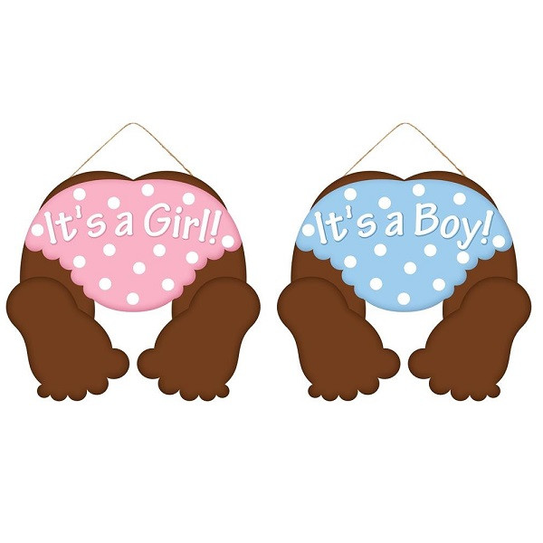 It's A Boy or Girl African American Baby Sign