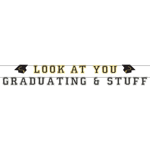 Edgy Grad Letter Banner Set - Party Time, Inc.