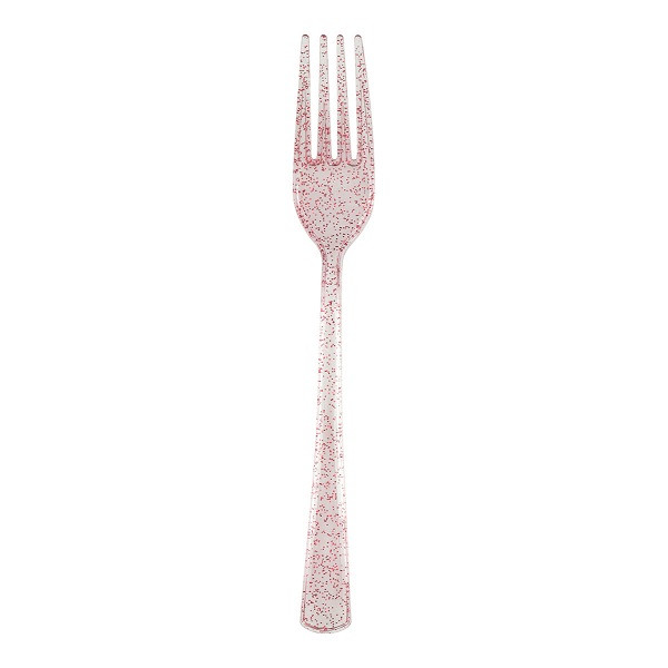 Pink Glitter Forks - Party Time, Inc.