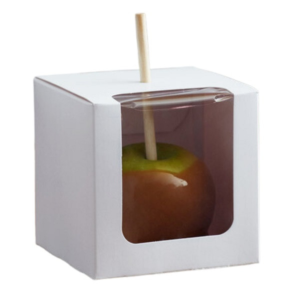 White Window Candy Apple Box - Party Time, Inc.