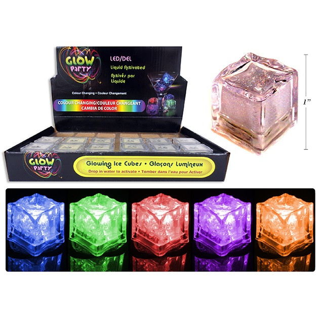 LED Liquid Activated Glowing Ice Cubes - Party Time, Inc.