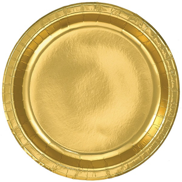 Gold Foil Paper Dinner Plates - Party Time, Inc.