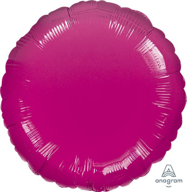 Fuchsia Circle Balloon 18in. - Party Time, Inc.