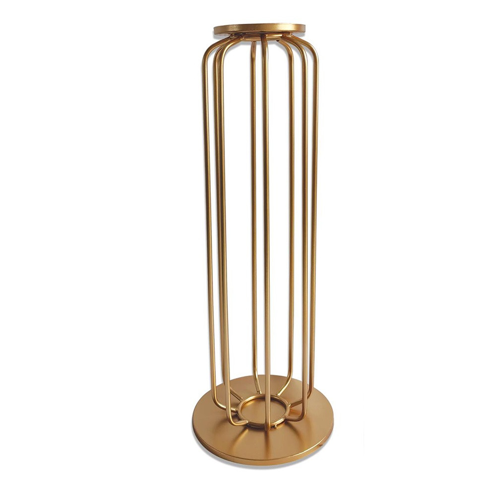 Gold Geometric Metal Cage Stand