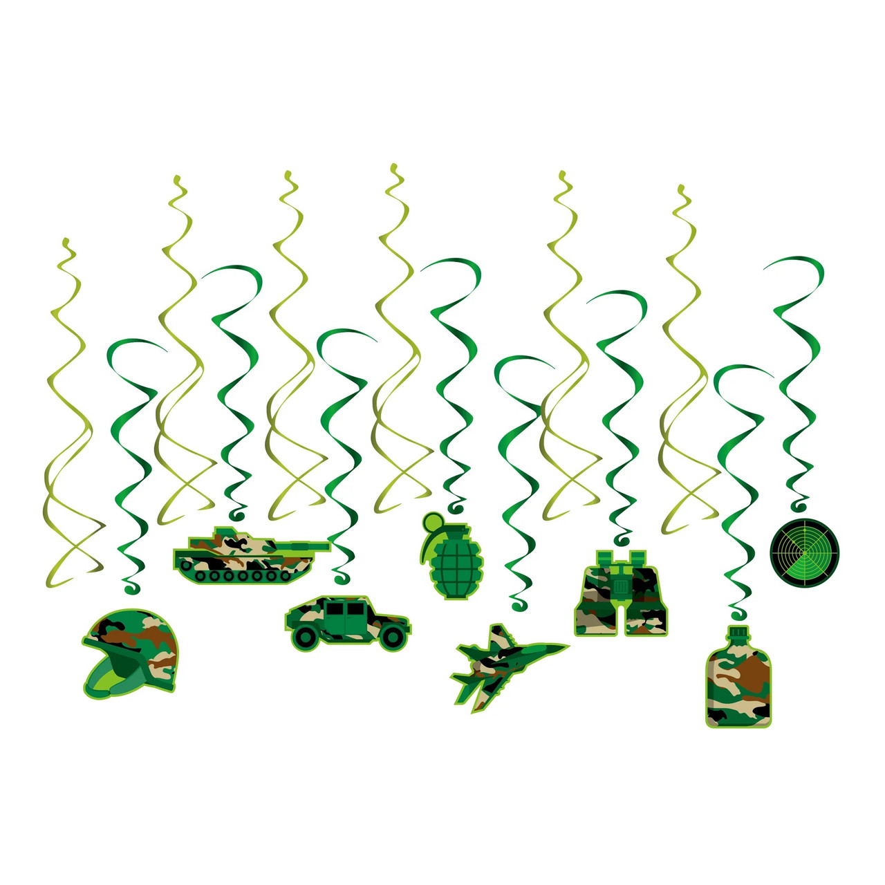 Camo Swirl Decorations