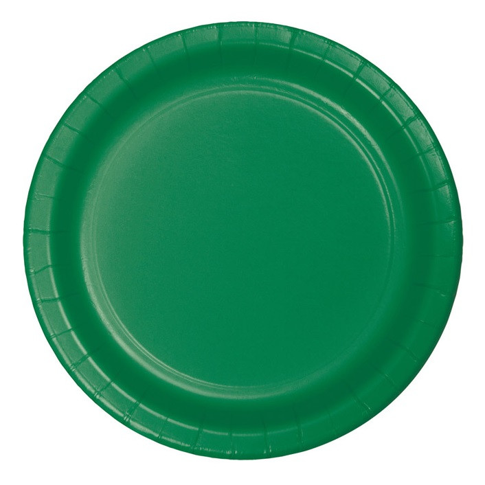 Emerald Green Paper Luncheon Plates