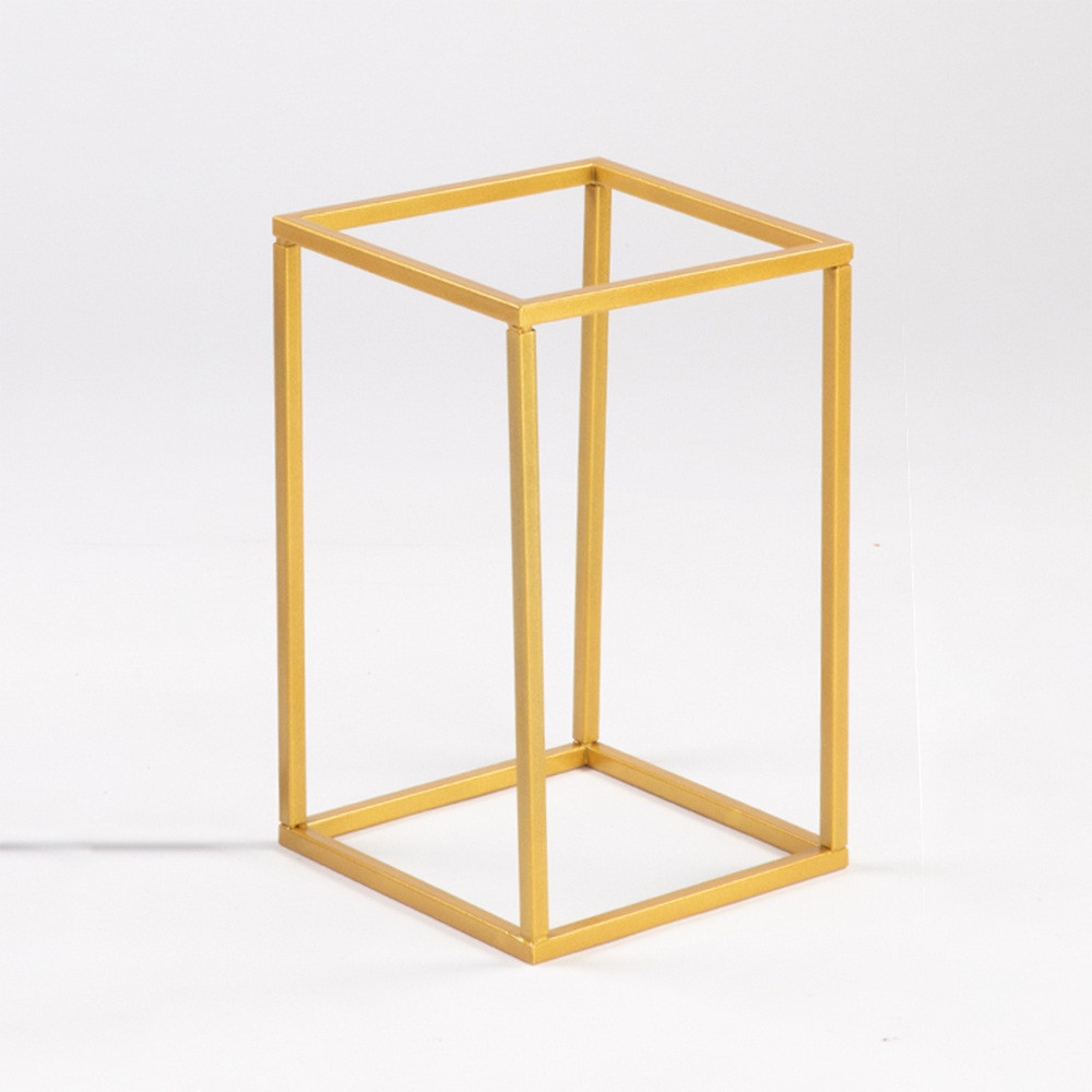 Gold Metal Rectangular Stand 12in