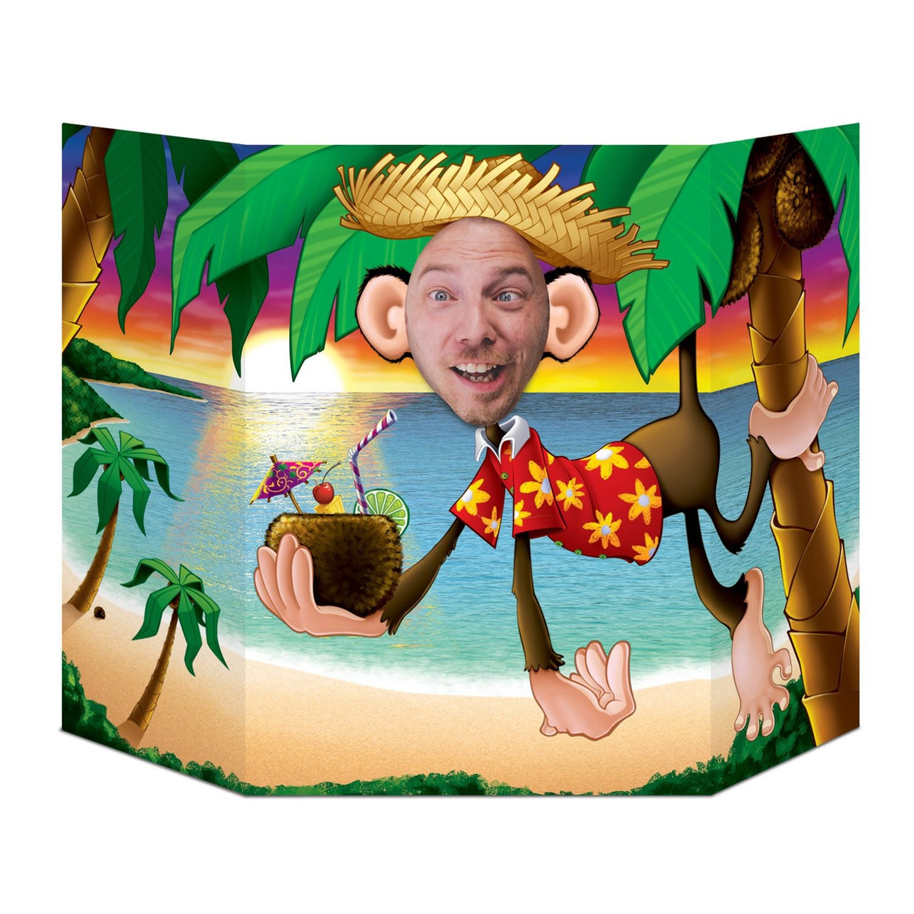 Luau Monkey Photo Prop - Party Time, Inc.