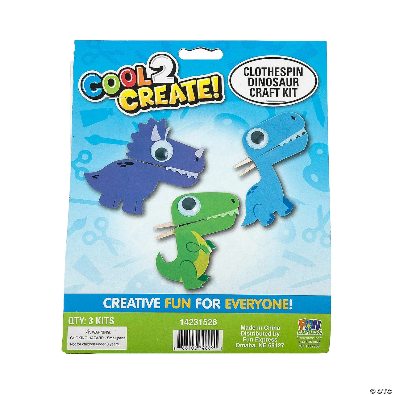 Clothespin Dinosaur Characters Craft Kit