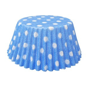 Blue Polka Dots Standard Baking Cups - Party Time, Inc.