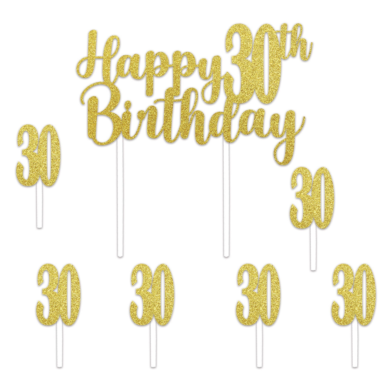 30th Birthday Cake Topper Set - Party Time, Inc.