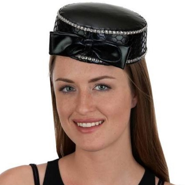 Black Pill Box Hat - Party Time, Inc.