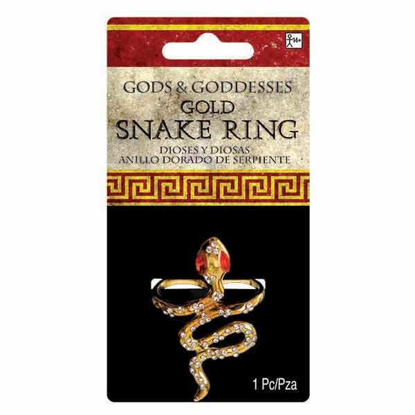 Gods & Goddesses Gold Snake Ring - Party Time, Inc.