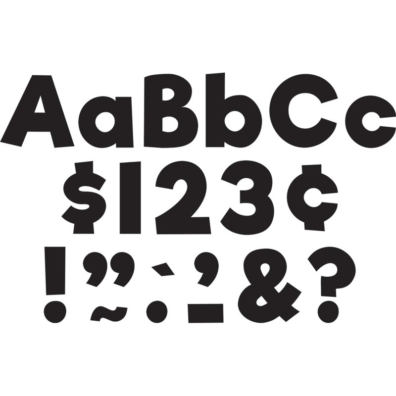 Letters & Numbers - Black Everyday 4in