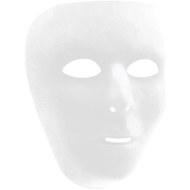 White Full Face Mask - Party Time, Inc.