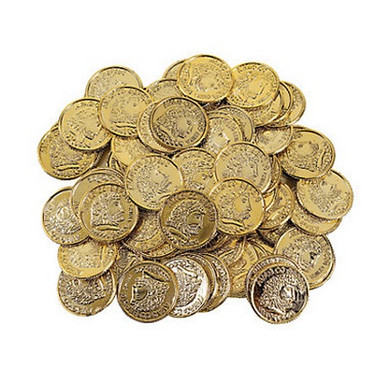 Mega Pack Plastic Gold Coins - Party Time, Inc.