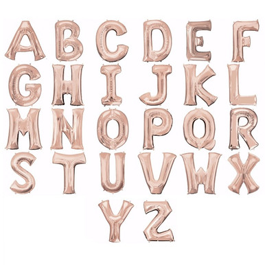 Jumbo Letter Balloons - Rose Gold - Party Time, Inc.
