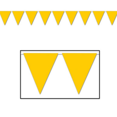 Golden Yellow Pennant Banner - Party Time, Inc.