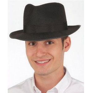 Black Permafelt Fedora - Party Time, Inc.