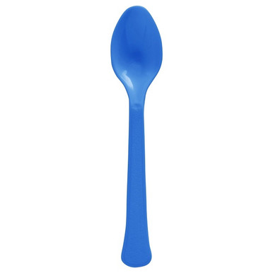 Bright Royal Blue Plastic Spoons Box - Party Time, Inc.