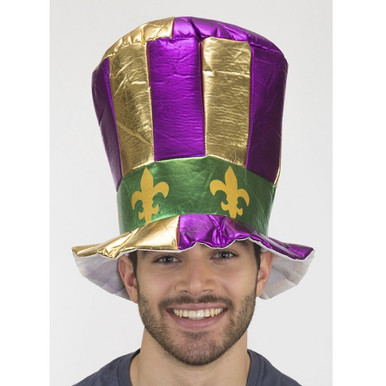 Mardi Gras Metallic Top Hat - Party Time, Inc.