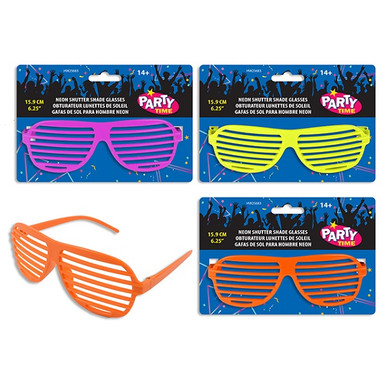 Neon Shutter Shade Glasses - Party Time, Inc.