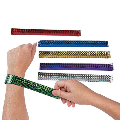 Diamond Metallic Slap Bracelets - Party Time, Inc.