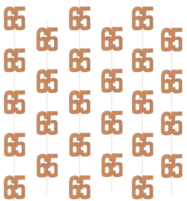 Rose Gold Glitz 65 Hanging Decorations