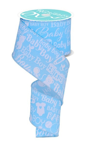 Baby Boy Ribbon 2.5in