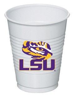 Louisiana State University Plastic Cups 8 Pack - Party Time, Inc.