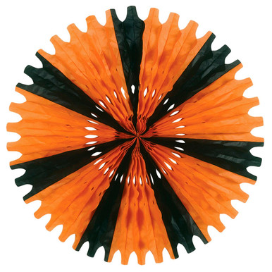 Orange & Black Tissue Fan