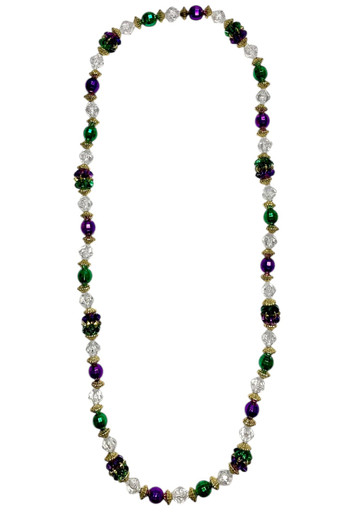 Mardi Gras Crystal Bead Necklace