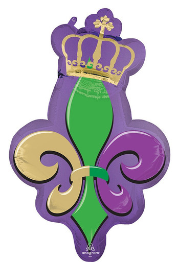 Majestic Mardi Gras Balloon 32in