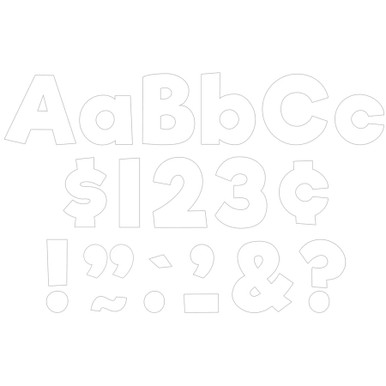 Letters & Numbers - White Everyday 4in