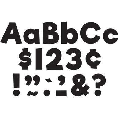 Letters & Numbers - Black Everyday 4in