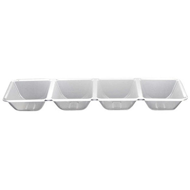 Clear Plastic Compartment Tray - Party Time, Inc.