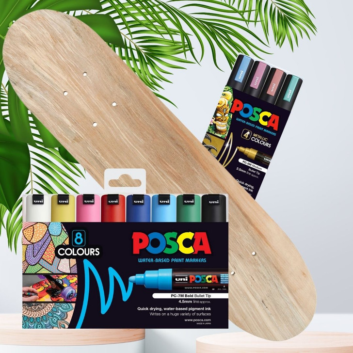 Customise Your DIY Skateboard & Posca Marker Kit 3 | Unleash Artistic ...